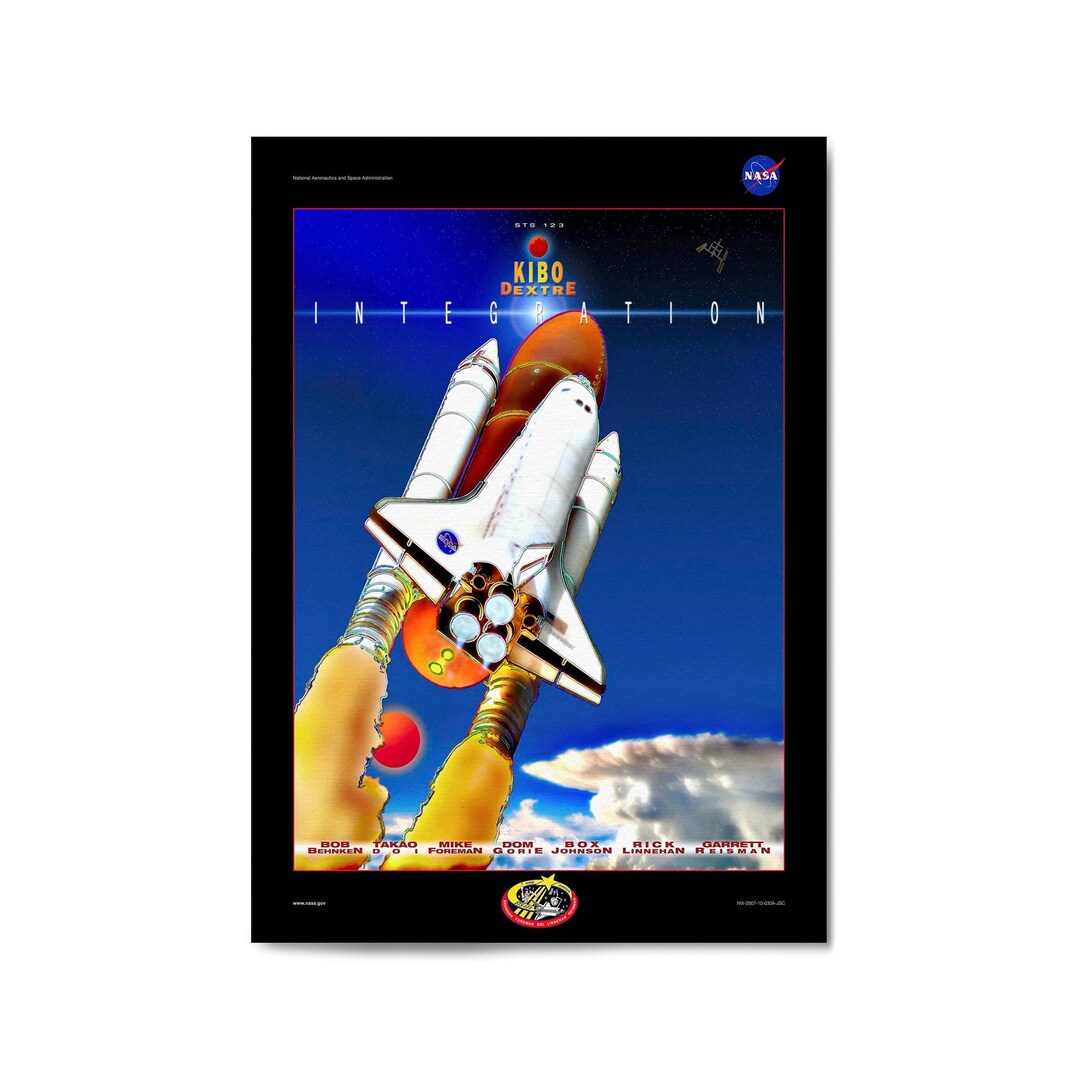 Retro Space Shuttle NASA Space Science Wall Art Print Poster - Etsy UK