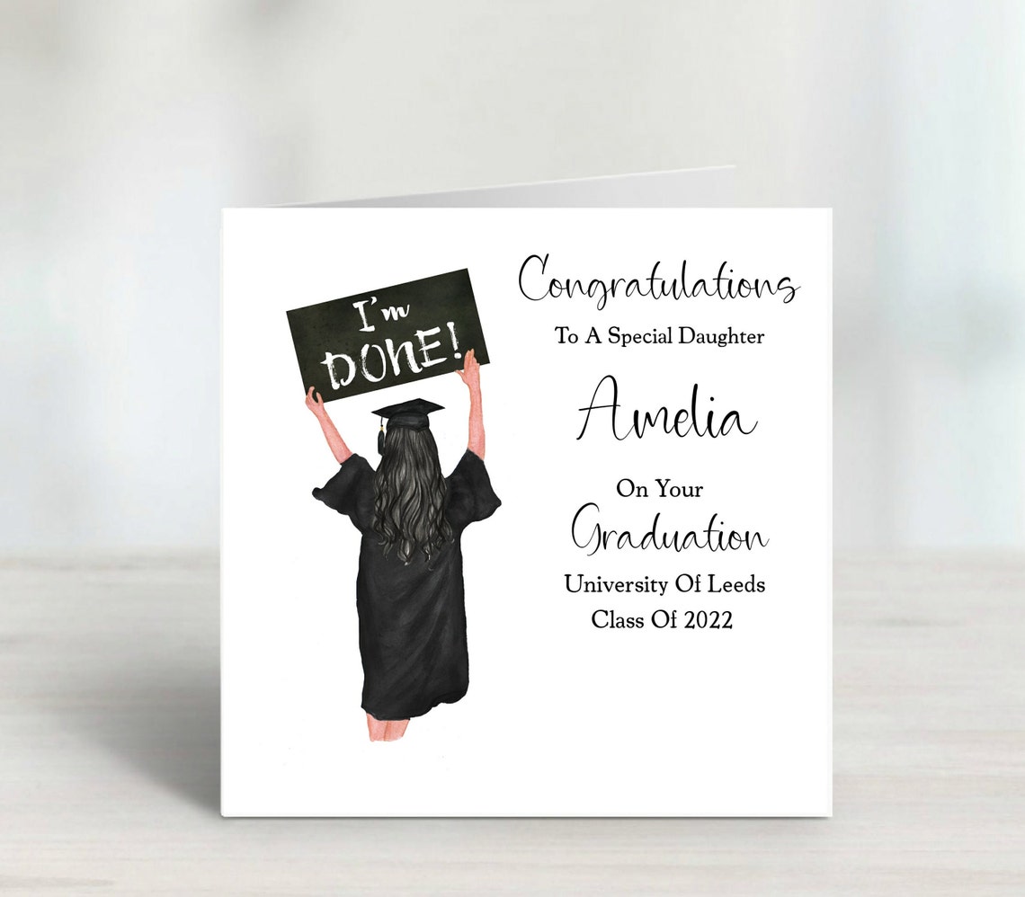 Personalised Graduation Card Congratulations on Your - Etsy