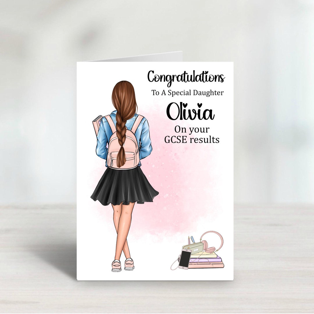 Personalised GCSE Results Congratulations Card for Passing Exams Gcse's ...