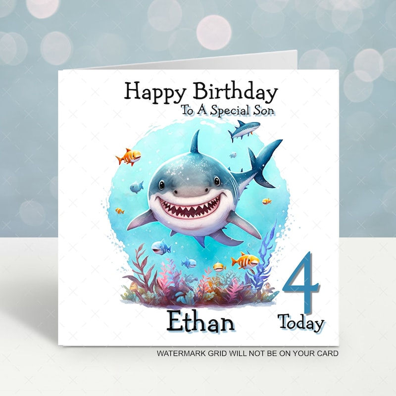 Grandson Shark Card - Etsy UK