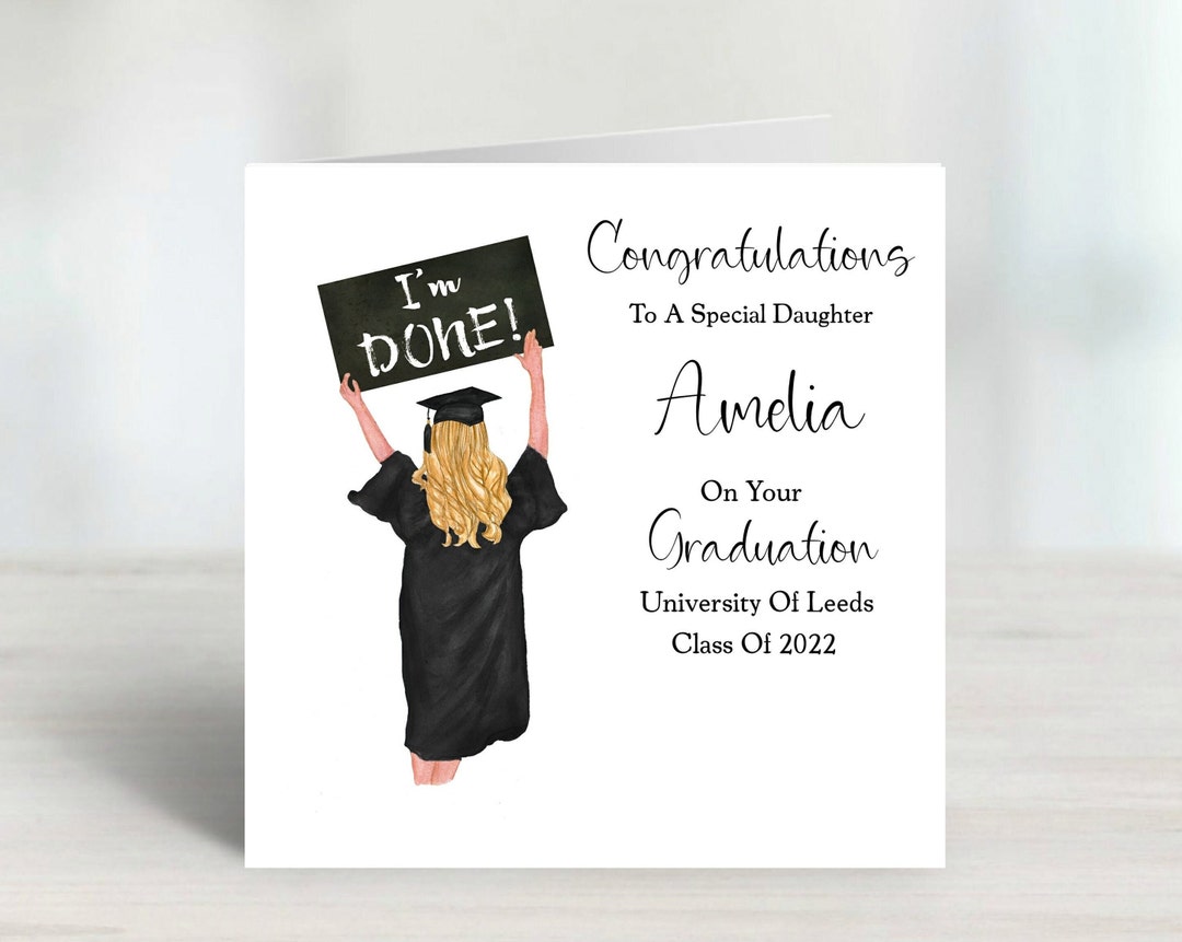 Personalised Graduation Card Congratulations on Your Graduation ...