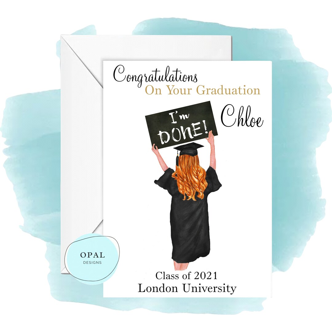 Personalised Graduation Card Customize Graduation Card - Etsy UK