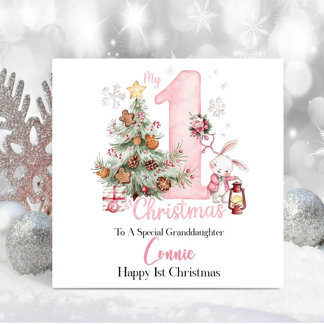 Personalised 1st Christmas Card, My First Christmas Card, - Etsy UK