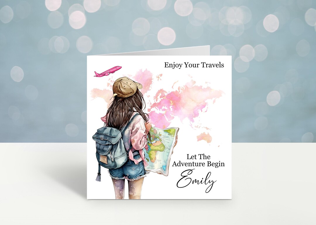 Personalised Traveling Card, Traveling Card for Daughter, Enjpy Your ...
