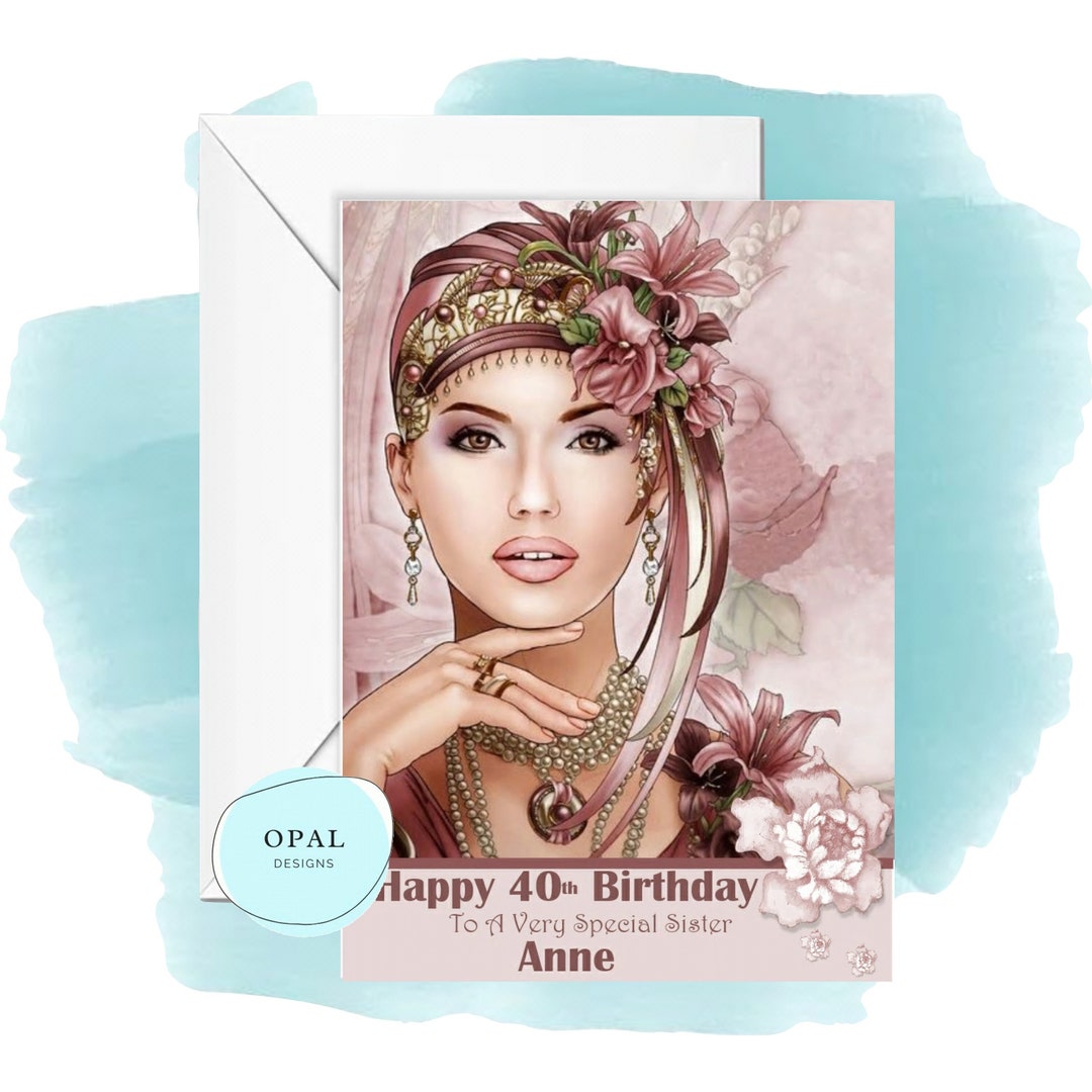 Personalised Birthday Card Art Deco Greeting Card Any Name Age And personalised-birthday-card-art-deco-greeting-card-any-name-age-and