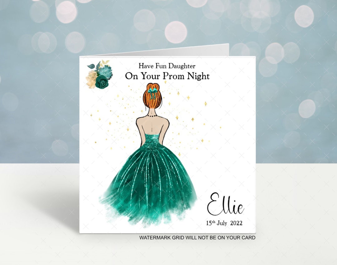 Personalised Prom Card Daughter Sister Granddaughter Niece Any Name Any ...