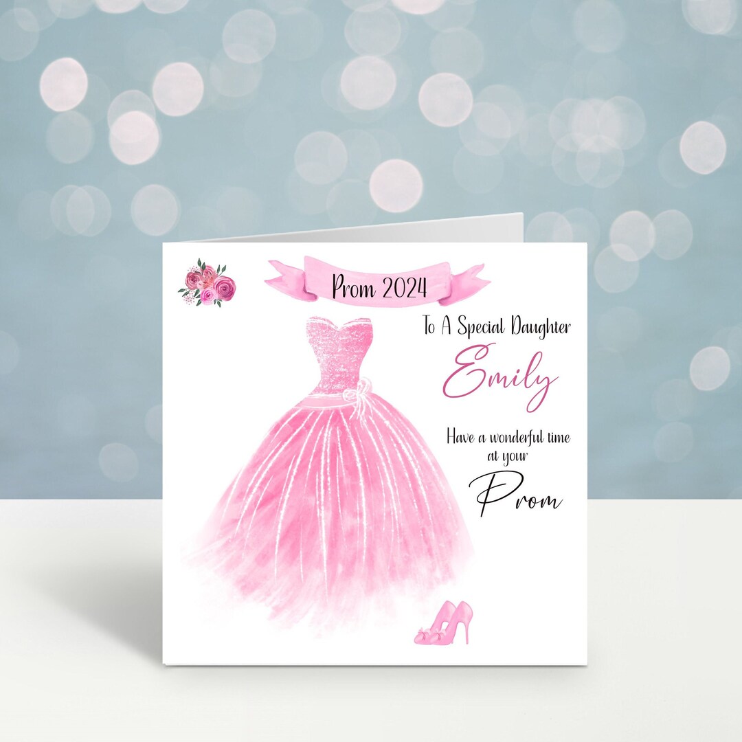 Personalised Prom Card Prom Night School Prom Daughter Granddaughter ...