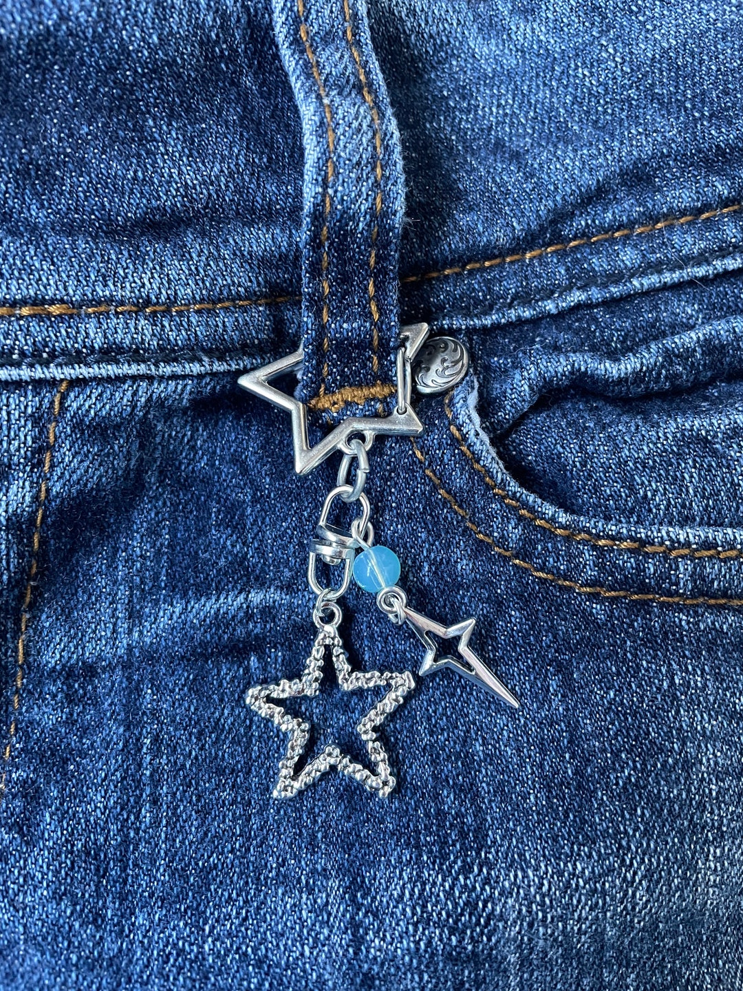 Star Keyring | Keychain, Star Silver Keychain, 2000s Keyring Y2k Gifts ...