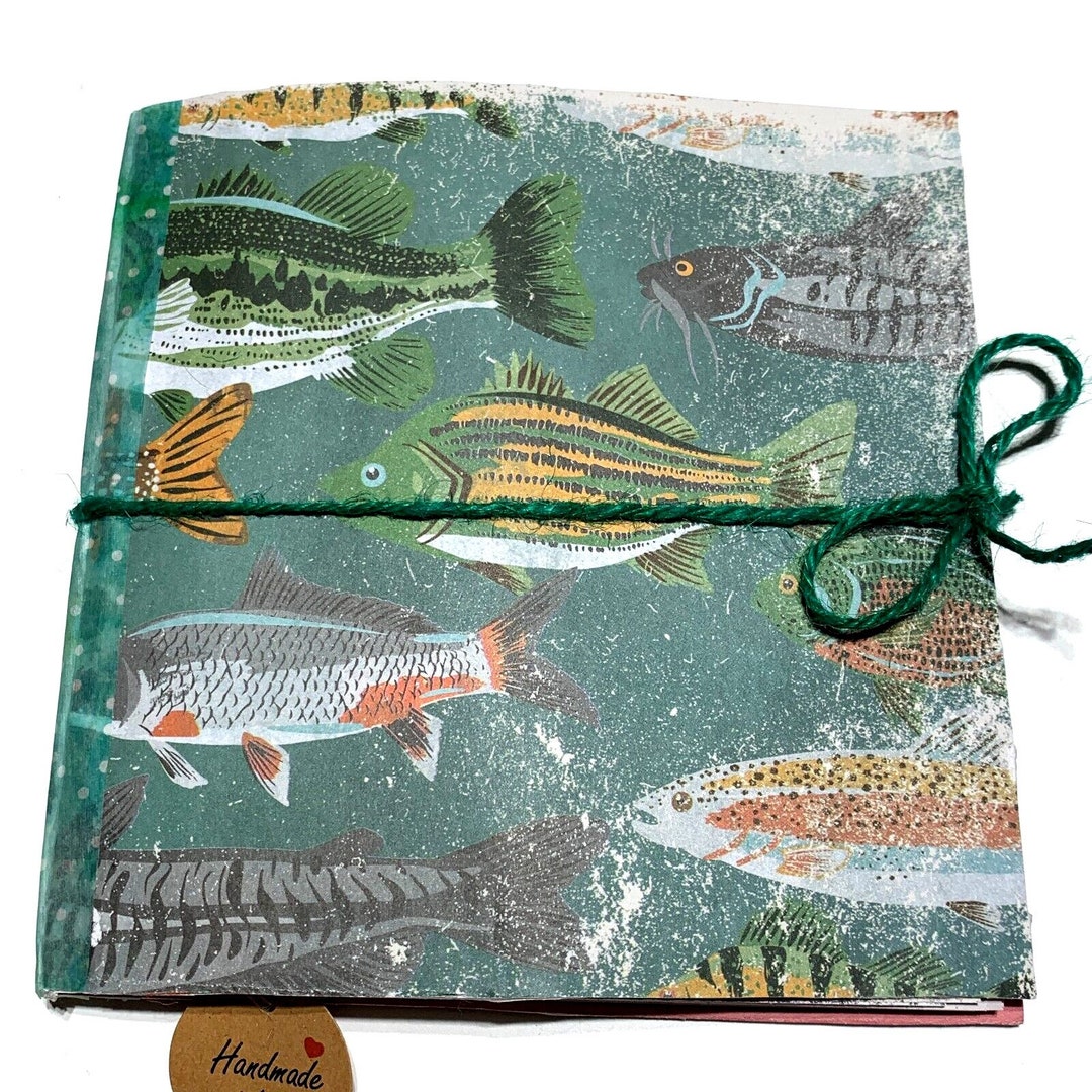Fishing Theme Junk Journal Journaling Adventures Logbook 5x6 44 Pages ...