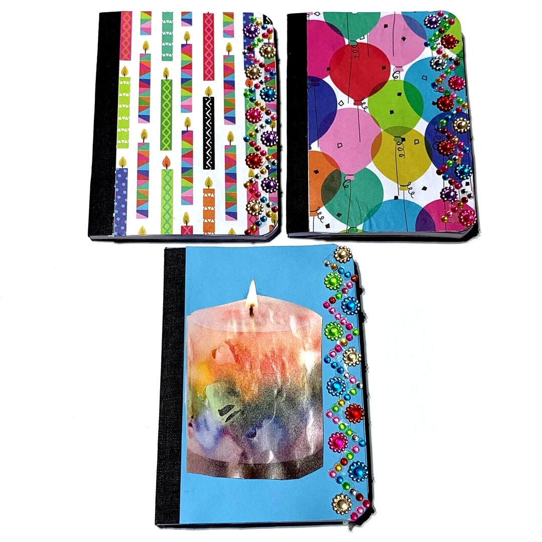 Mini Composition Notebooks Set Of 3 Lined Pages Birthday Party