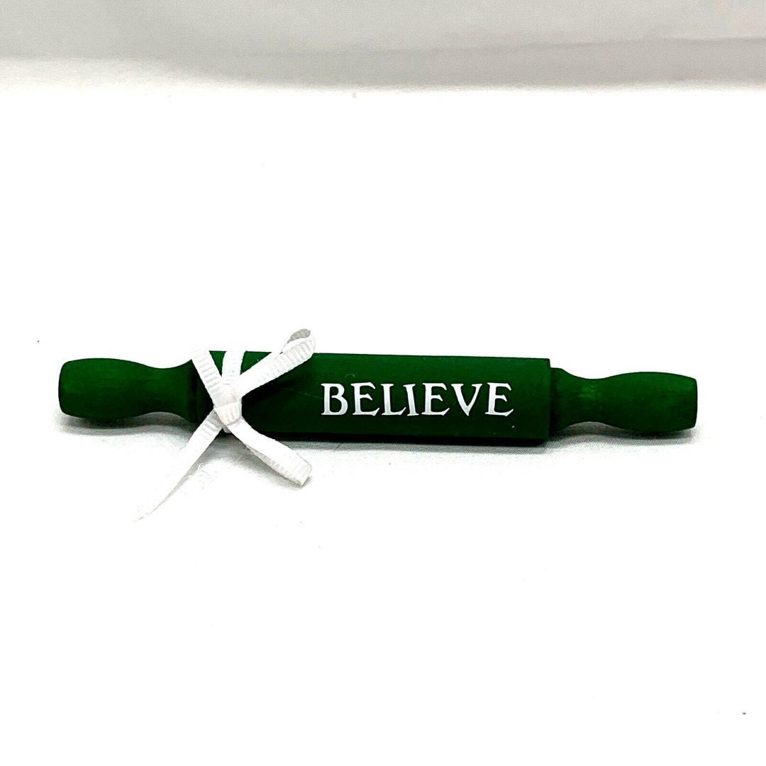 Believe Green Mini Rolling Pin Farmhouse Country Home Decor - Etsy