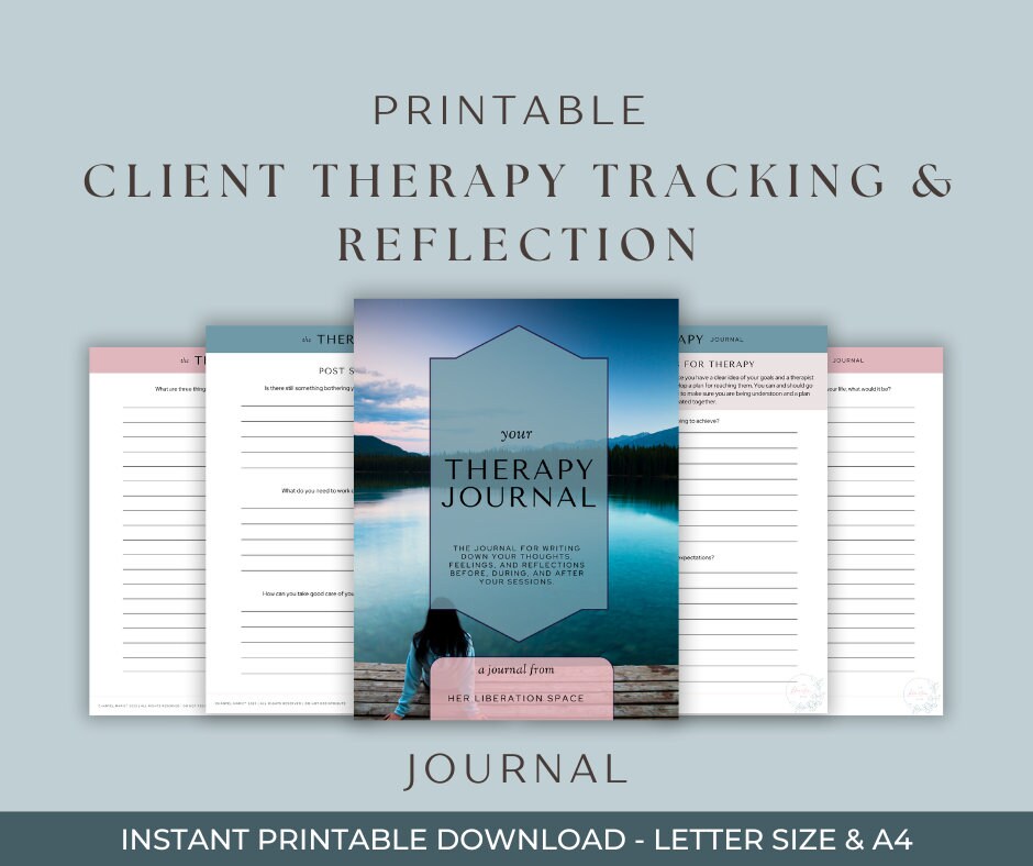 Printable Therapy Journal, 161pg Journal, Therapy, Self-care, Healing ...