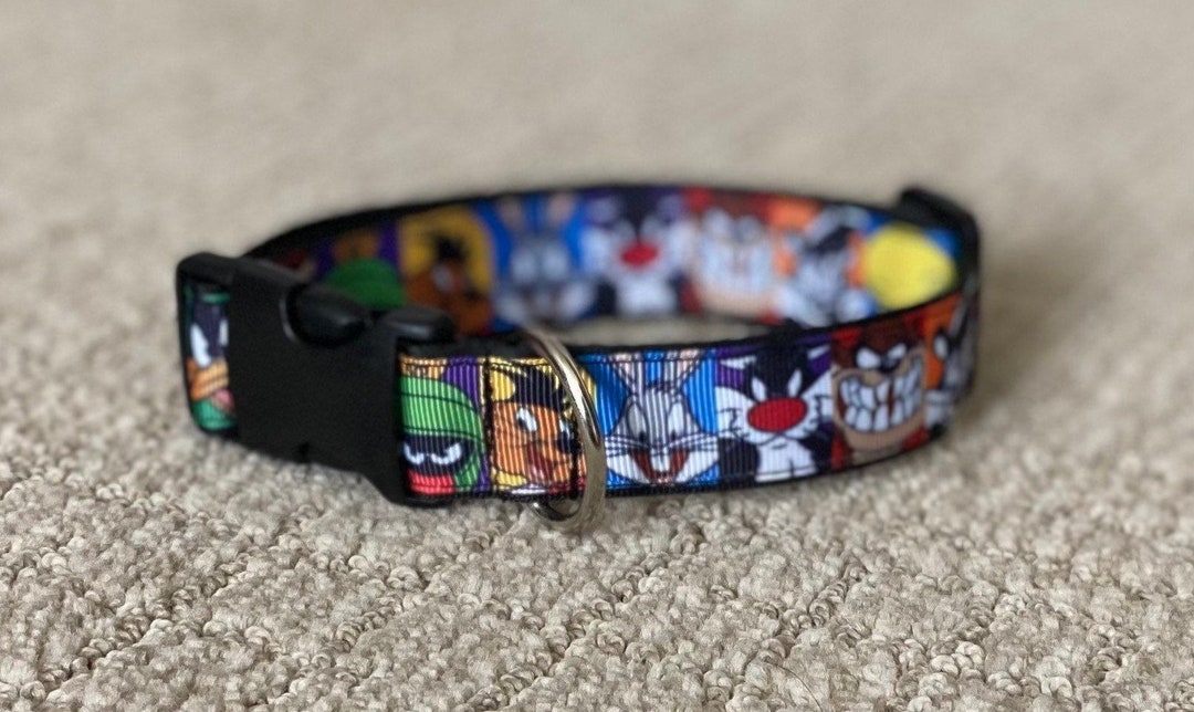 Classic Cartoon Dog Collar. Machine Washable, Adjustable Length, 1 Wide ...