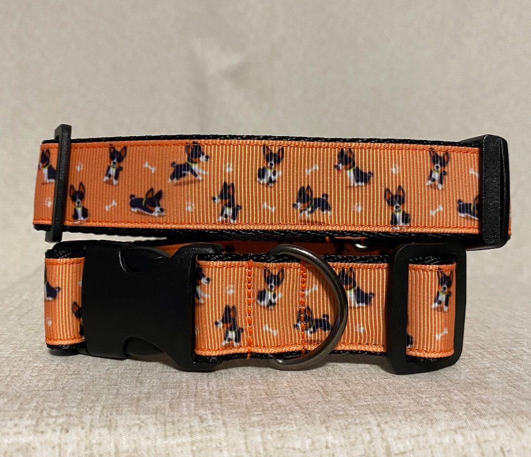 Cartoon Tri Color Dogs on Orange Background. 1 Wide - Etsy