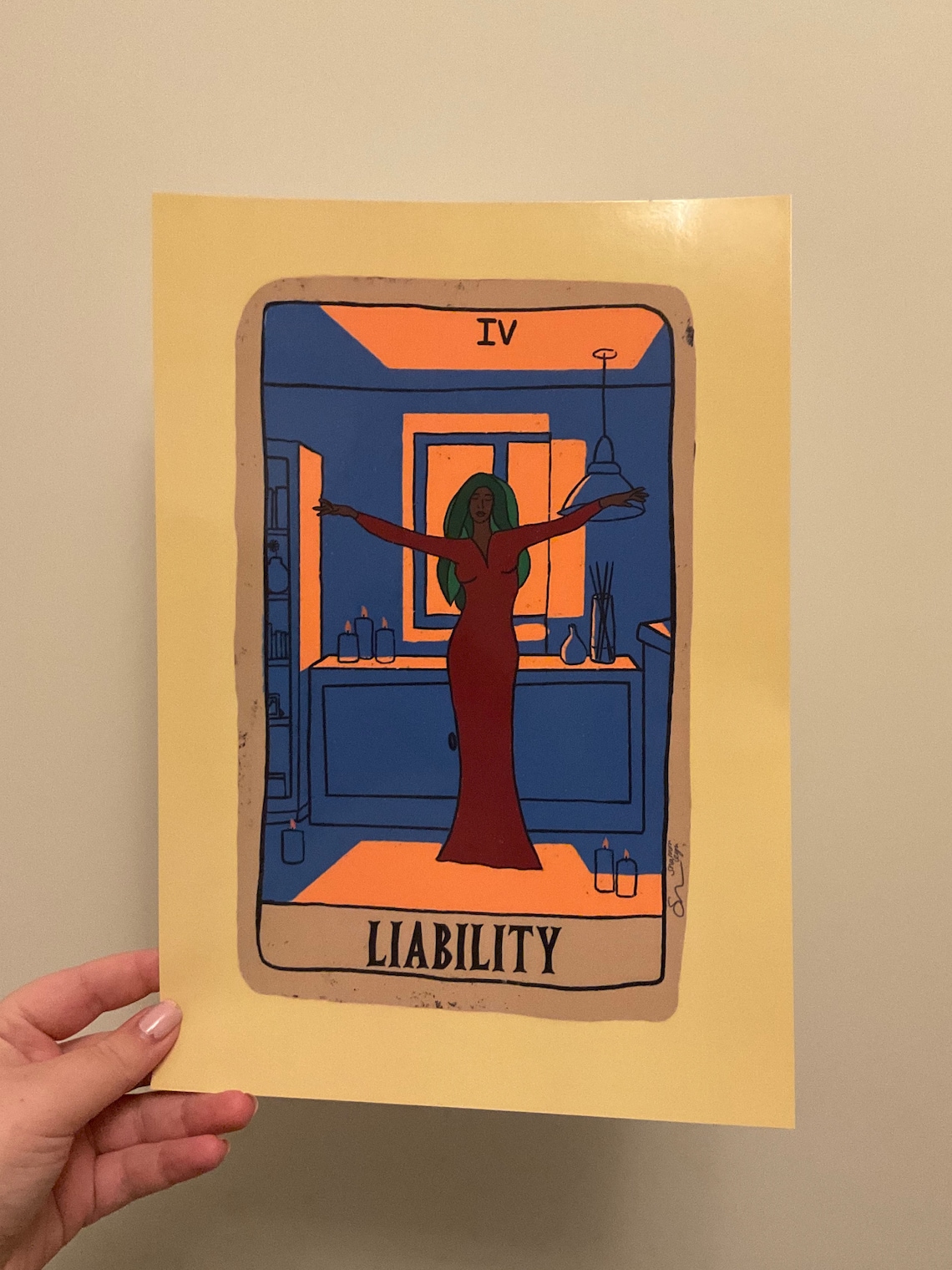 Lorde Liability Song Tarot Card Print - Etsy