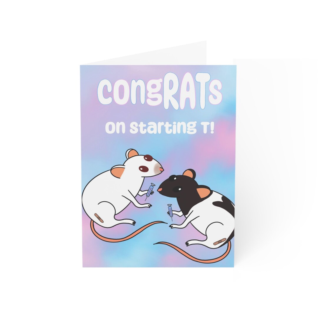 Congrats on Starting T! Transgender Congratulations Greetings Card - Etsy