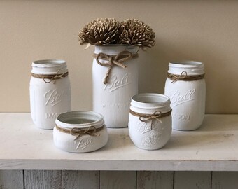 Rustic Mason Jars | Etsy