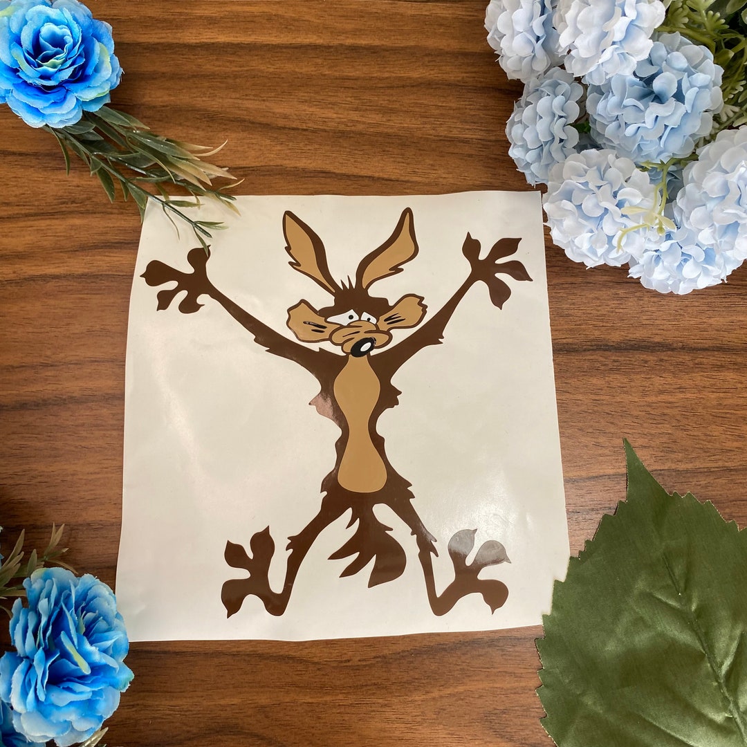 Coyote Splat, Car Dent Bumper Sticker, Classic Cartoon, 90s Kids, Humorous Vehicle Decal - Etsy