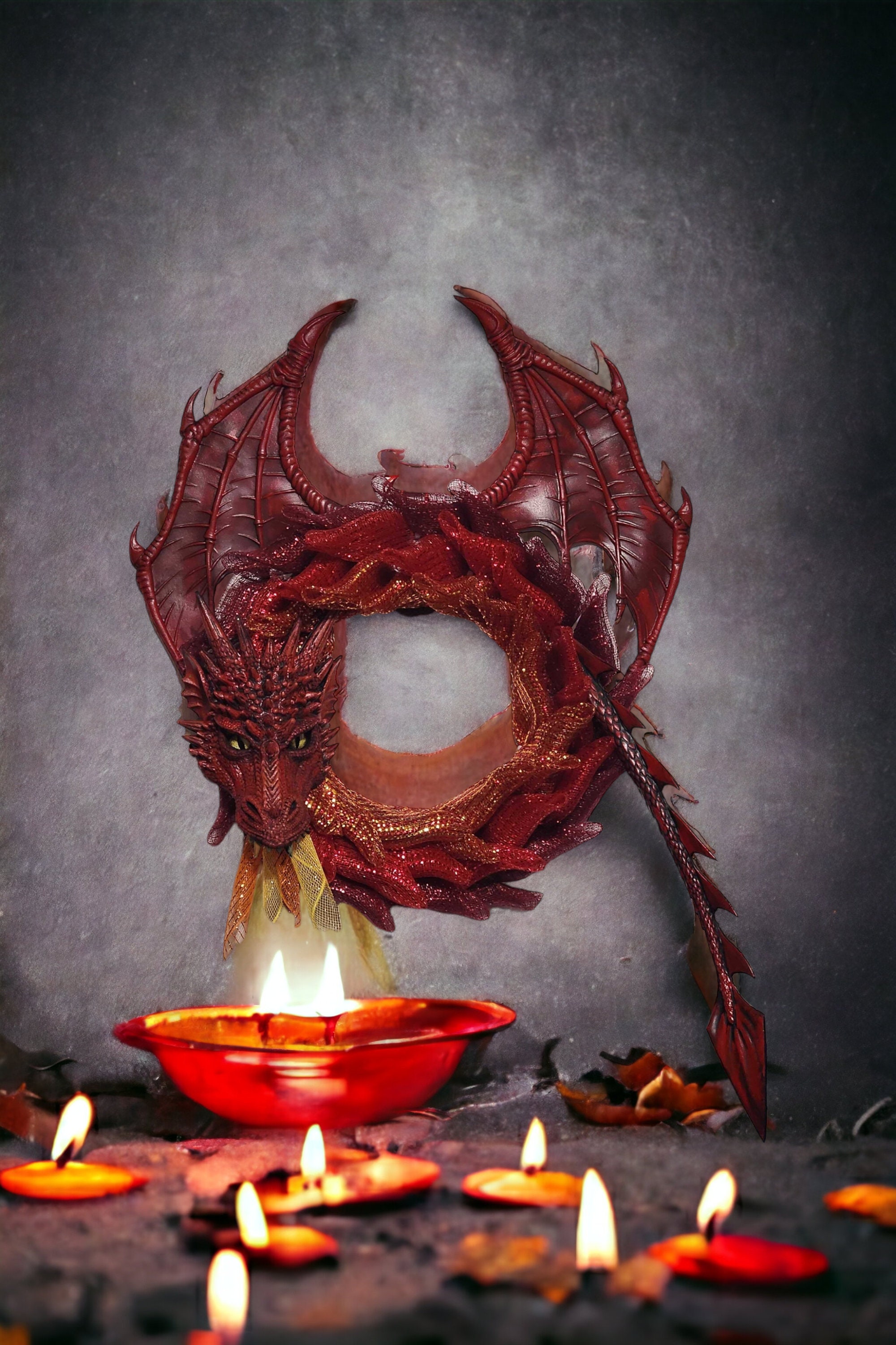 Fire Breathing Dragon Door Wreath Great for Halloween Decor - Etsy