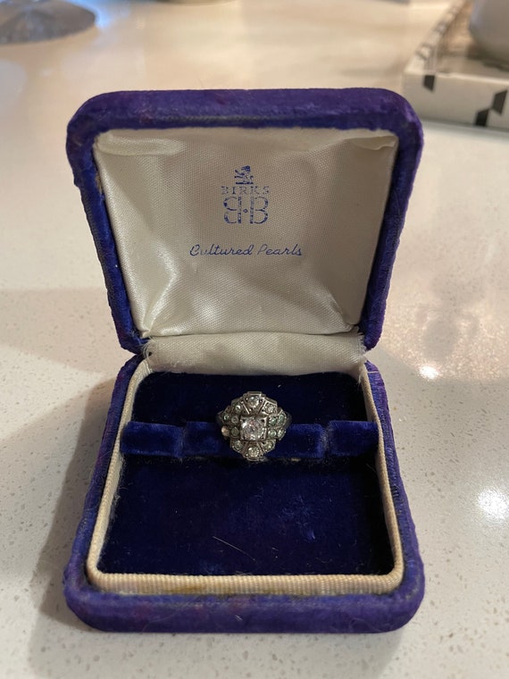 Vintage Genuine 1930s Art Deco Silver & Paste Stones … - Gem