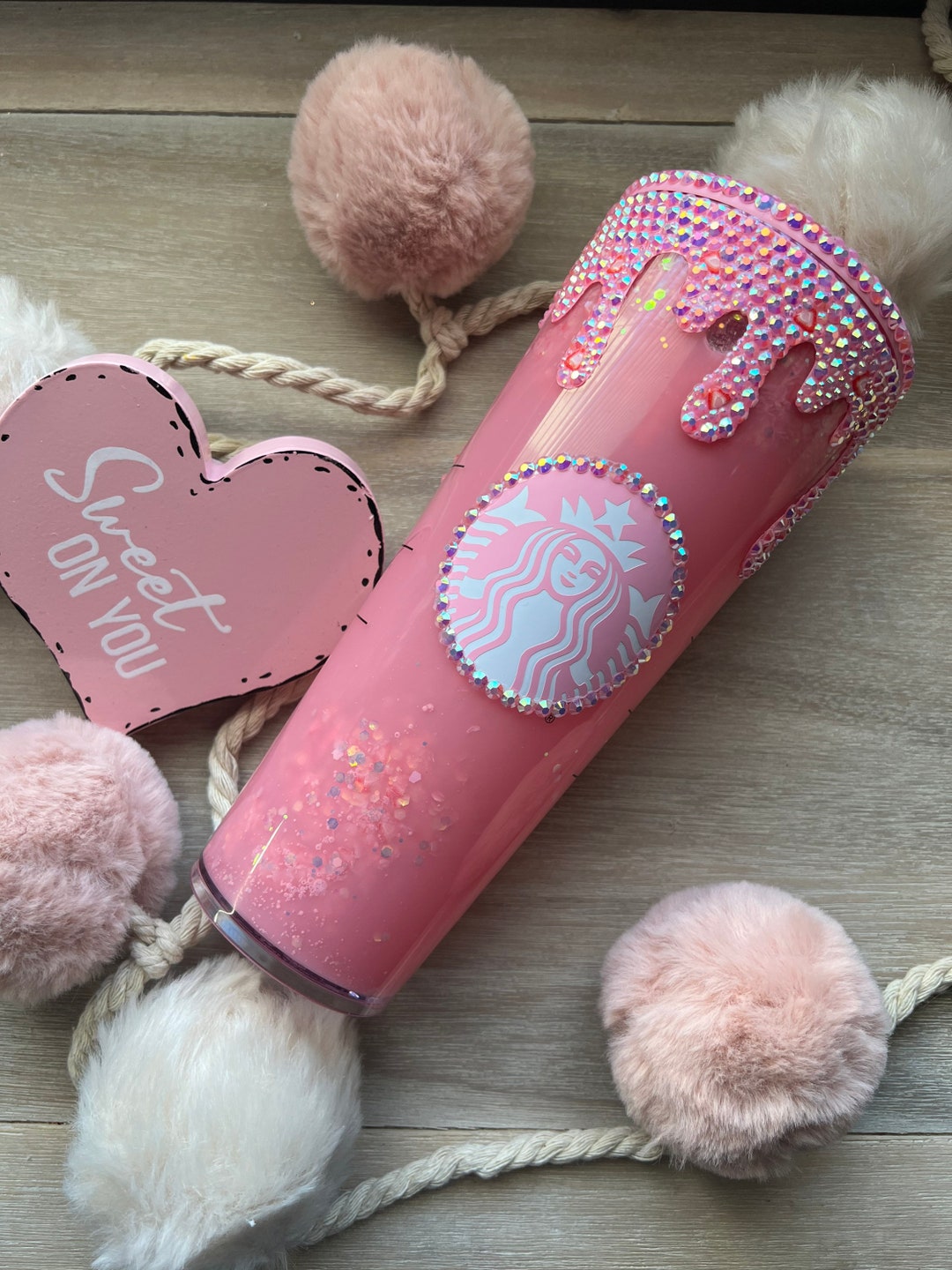 Starbucks Pink Drink Tumbler | Pink Drink Tumbler | Pink Drink Glitter ...