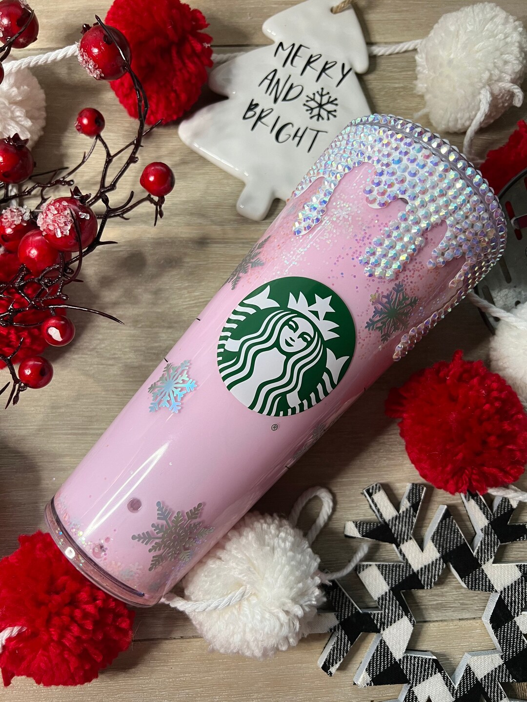 Snowflake Starbucks Snowglobe |snowglobe |christmas Snowglobe ...