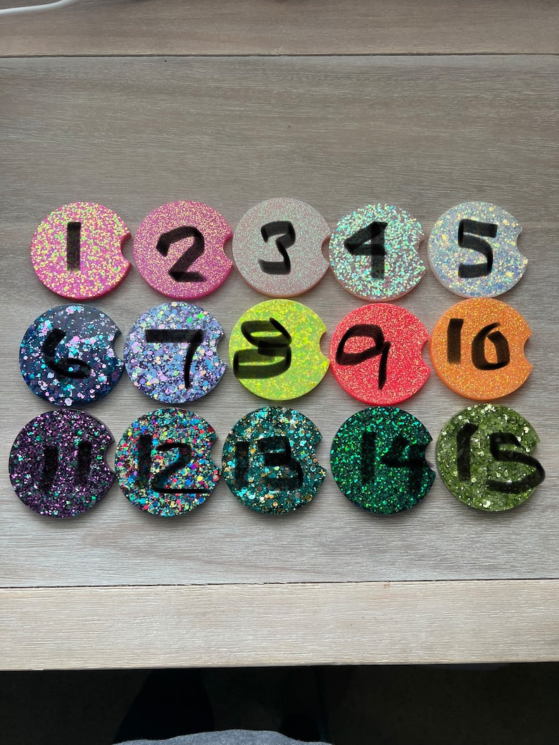 Glitter Car Coasters| Friends Coaster | Car Accessories | Set of Two ...
