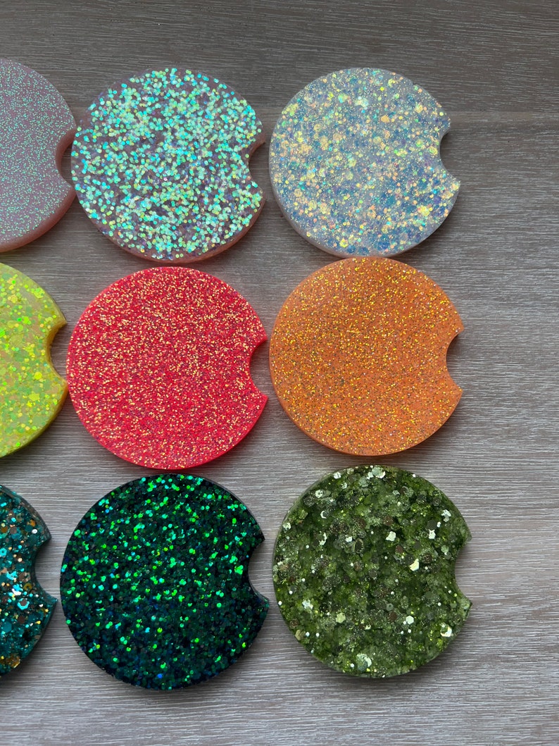 Glitter Car Coasters| Friends Coaster | Car Accessories | Set of Two ...