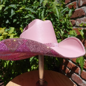 Pink Rhinestone Cowgirl Hat. Western Wedding. Country Concert. Space ...