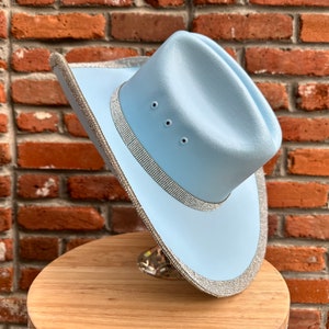 Rimmed Rhinestone Cowgirl Hat. Western Wedding. Country - Etsy