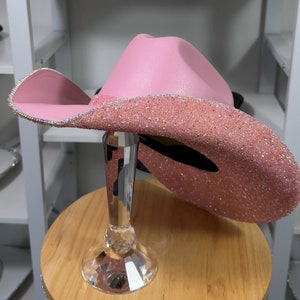 Pink Rhinestone Cowgirl Hat. Western Wedding. Country Concert. Space ...