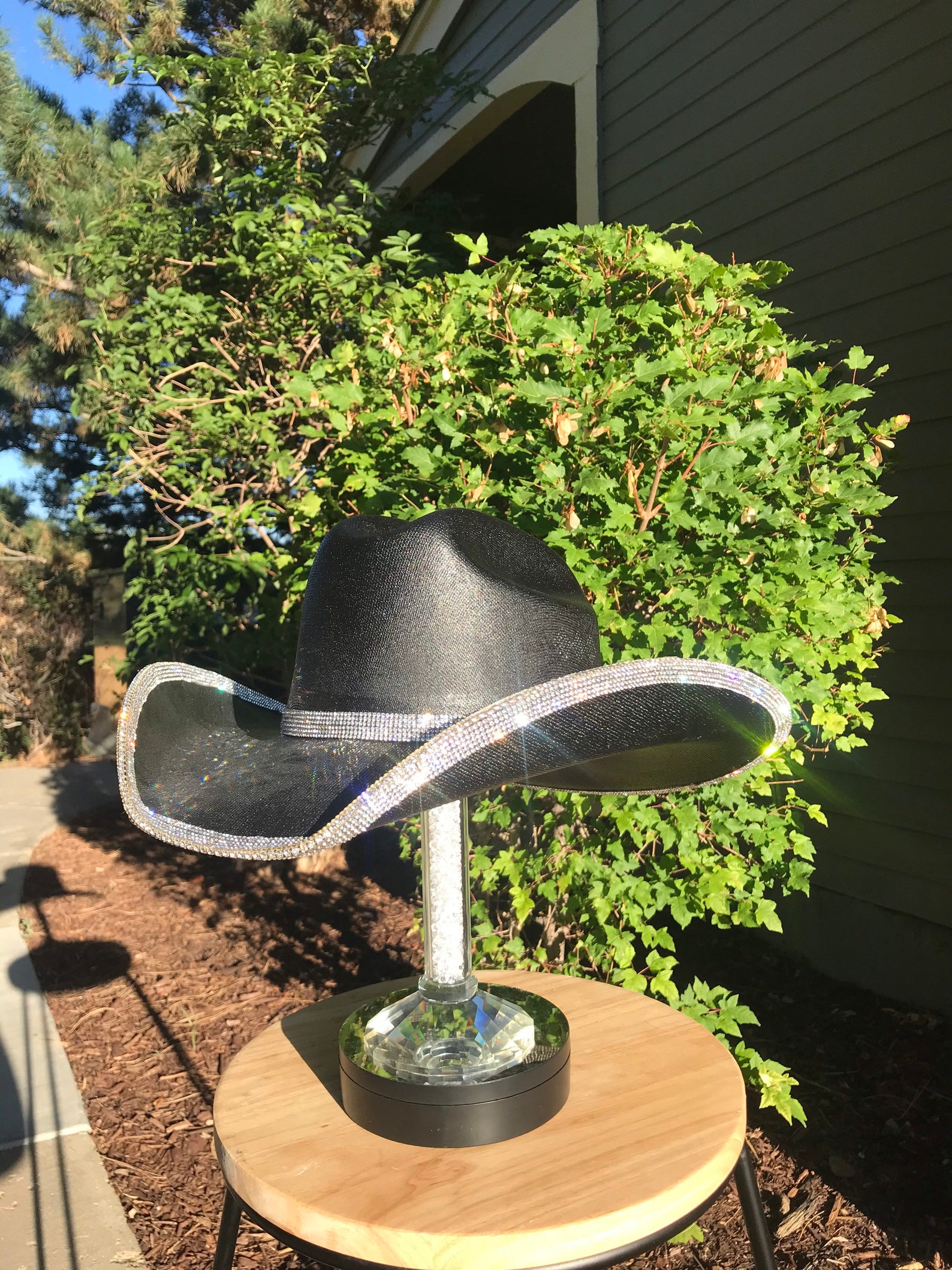 Rimmed Rhinestone Cowgirl Hat. Western Wedding. Country - Etsy