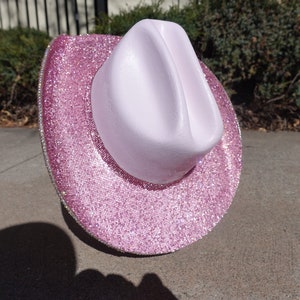 Pink Rhinestone Cowgirl Hat. Western Wedding. Country Concert. - Etsy