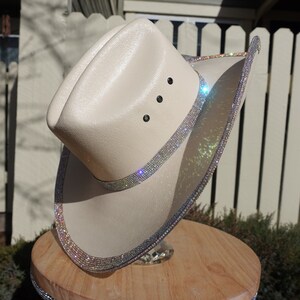 Rimmed Rhinestone Cowgirl Hat. Western Wedding. Country - Etsy