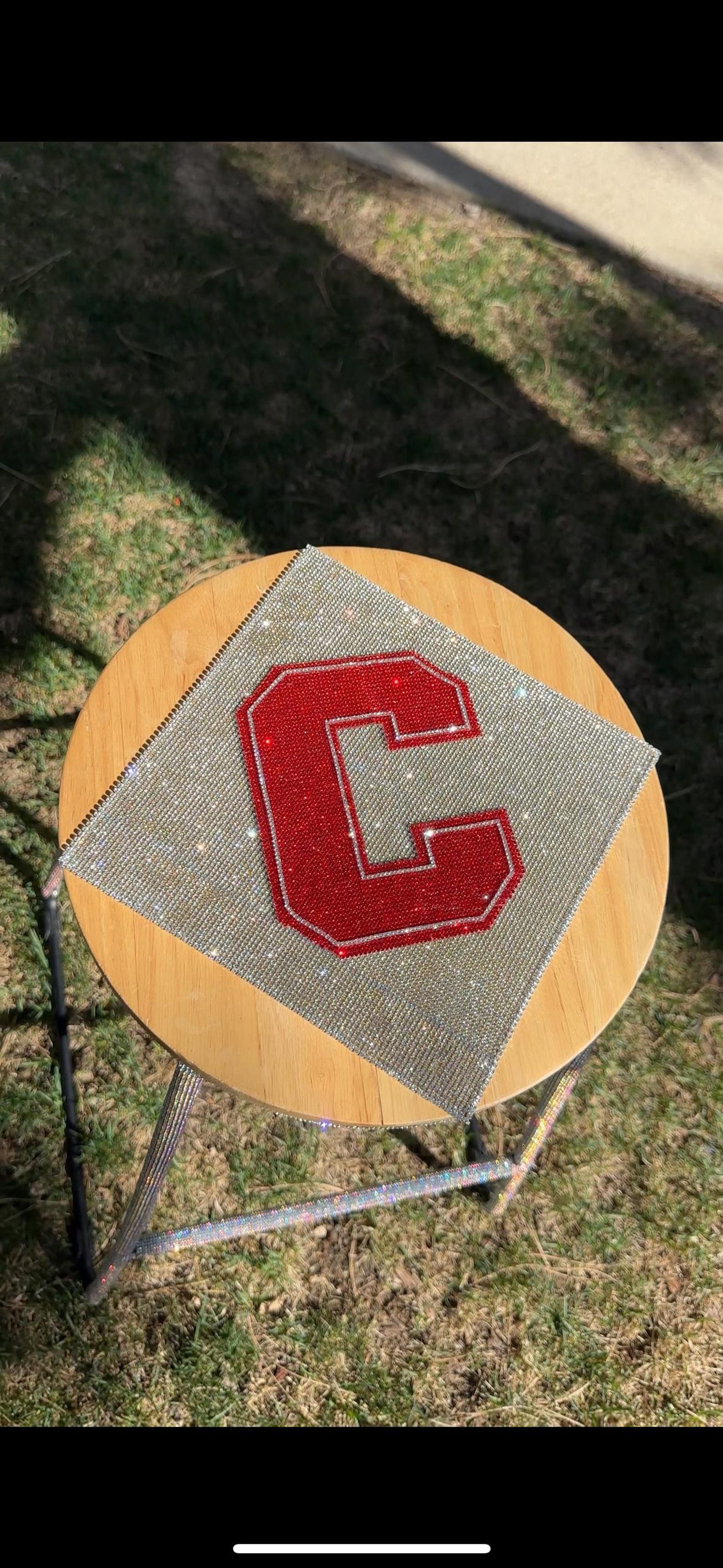High School & College Rhinestone Graduation Caps. Choose Any Color Cap ...
