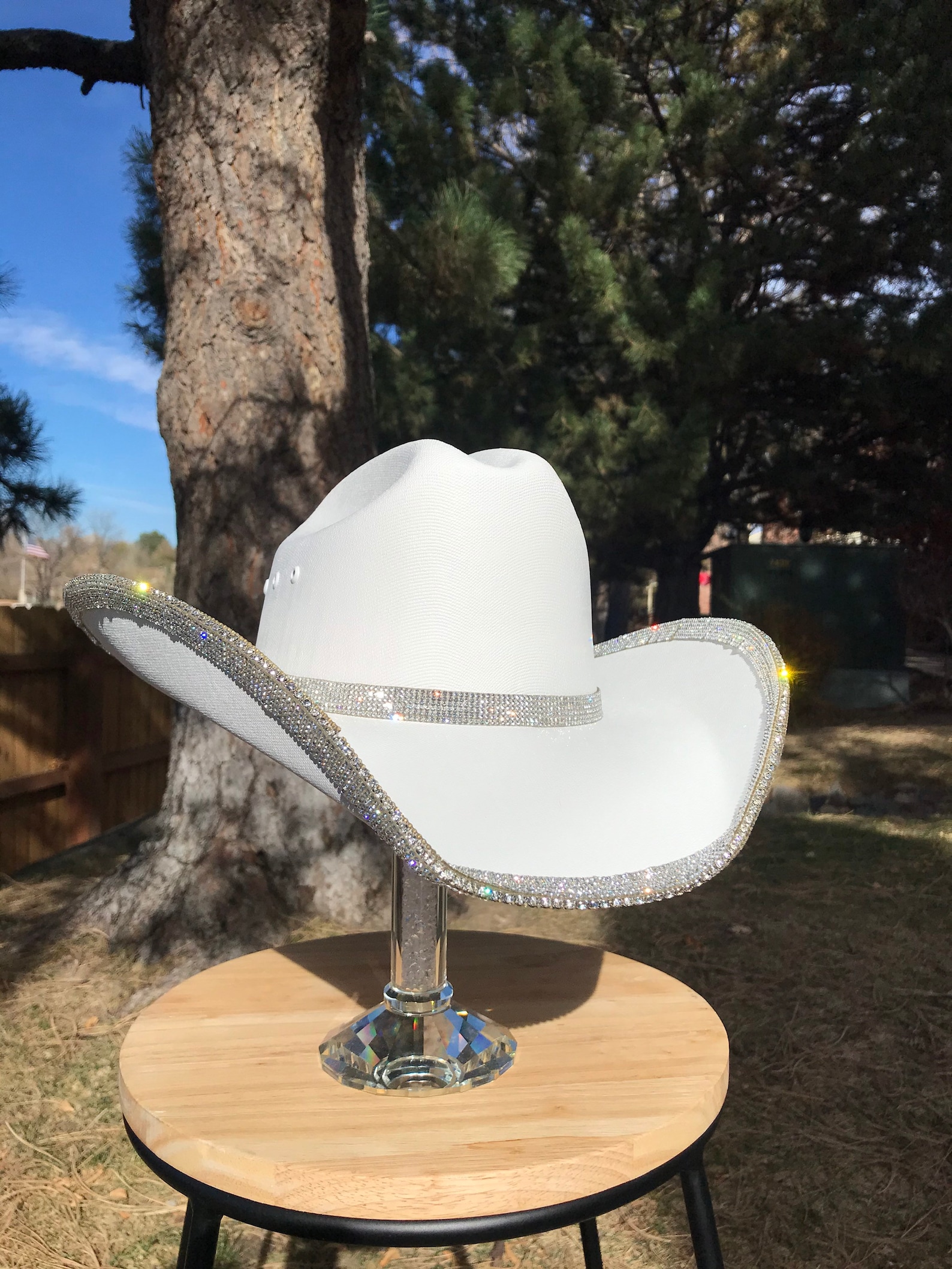Rimmed Rhinestone Cowgirl Hat. Western Wedding. Country - Etsy