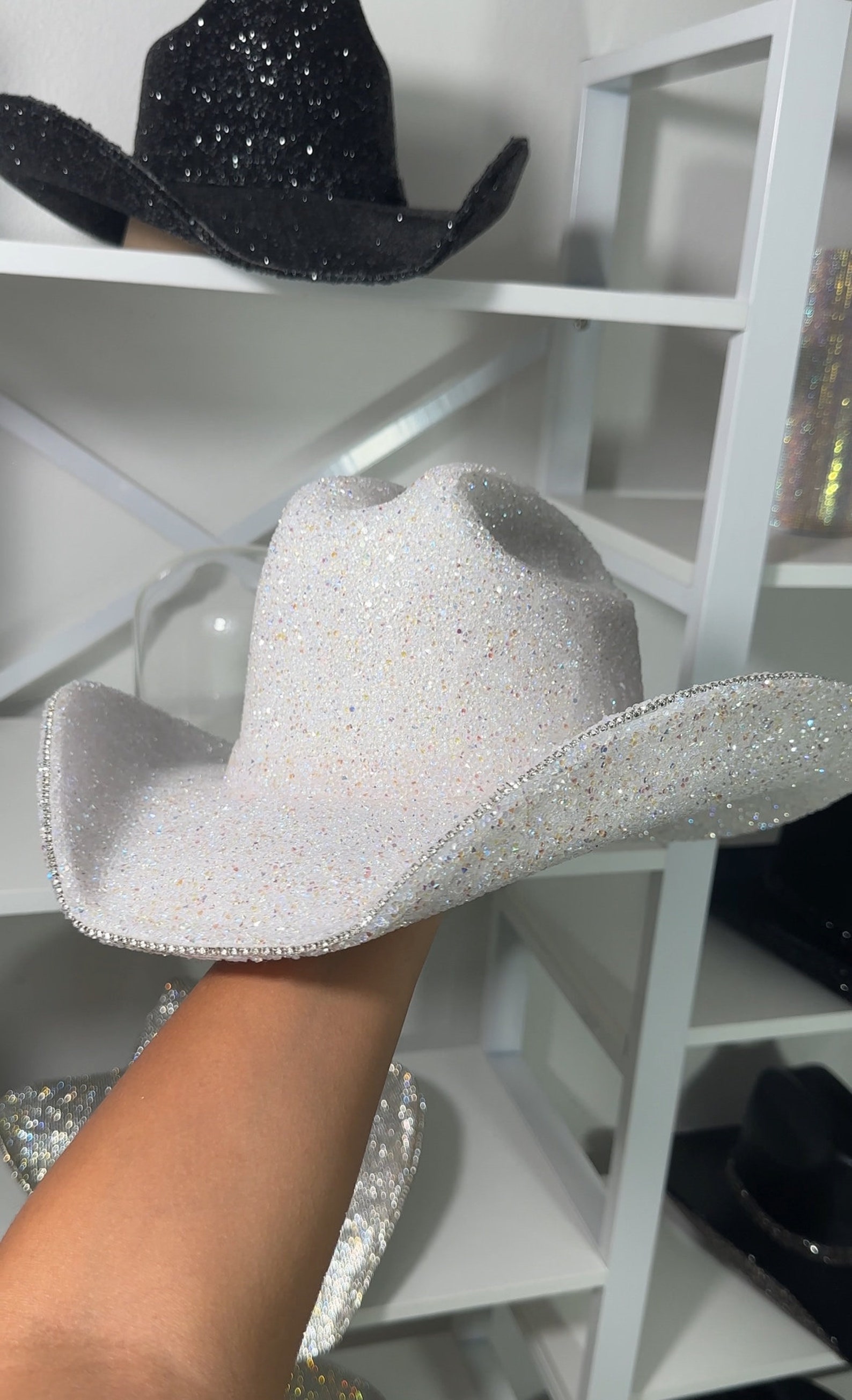 Fully Covered Rhinestone Cowgirl Hat. Western Wedding. Country Concert ...