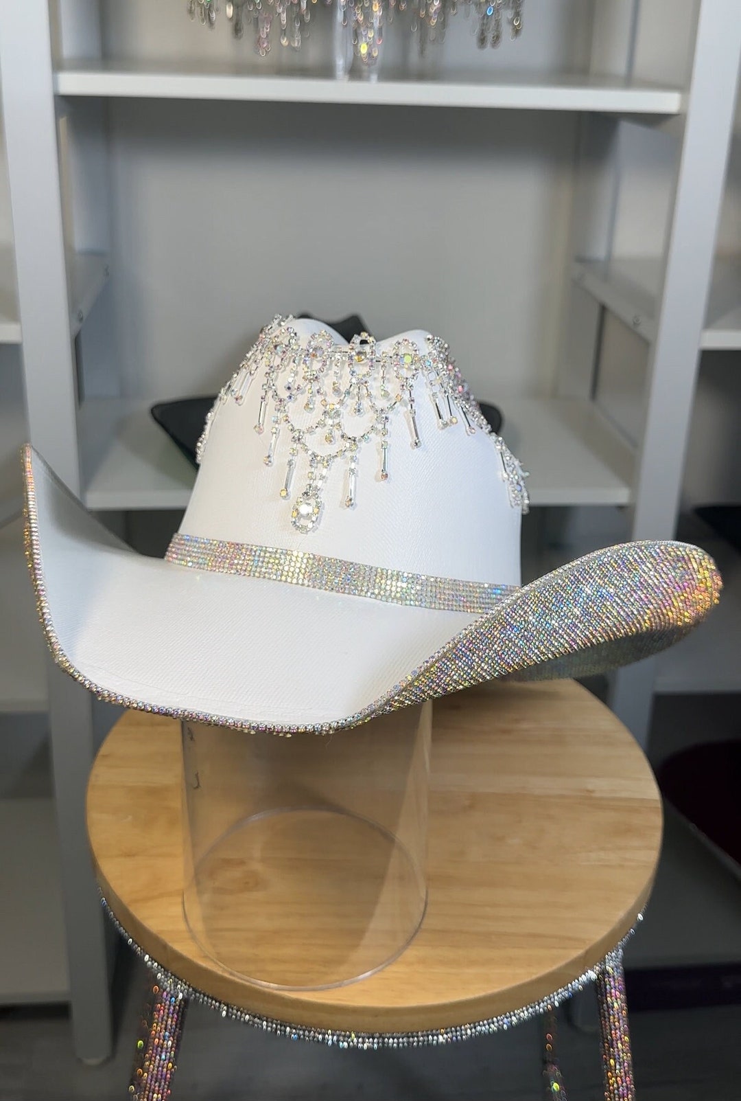 Rhinestone + Crown Fringe. Cowgirl Hat. Western Wedding. Country ...
