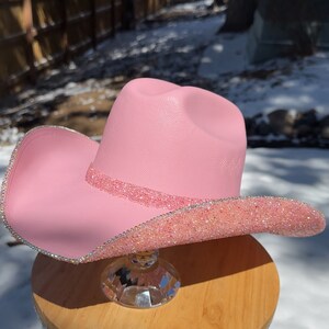 Pink Rhinestone Cowgirl Hat. Western Wedding. Country Concert. Space ...