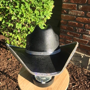 Rimmed Rhinestone Cowgirl Hat. Western Wedding. Country - Etsy
