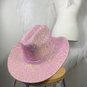 Pink Rhinestone Cowgirl Hat. Western Wedding. Country Concert. Space ...