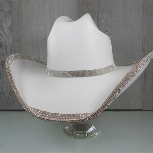 Rimmed Rhinestone Cowgirl Hat. Western Wedding. Country - Etsy