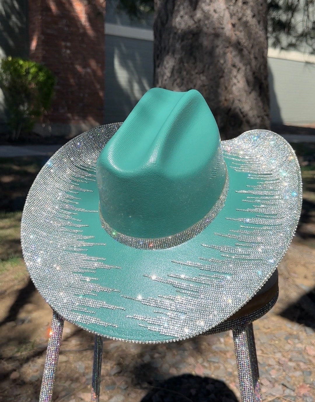 Tiger Rhinestone Cowgirl Hat. Western Wedding. Country Concert. Space ...