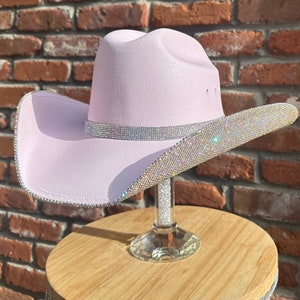 Pink Rhinestone Cowgirl Hat. Western Wedding. Country Concert. Space ...