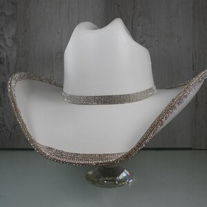 Rimmed Rhinestone Cowgirl Hat. Western Wedding. Country - Etsy