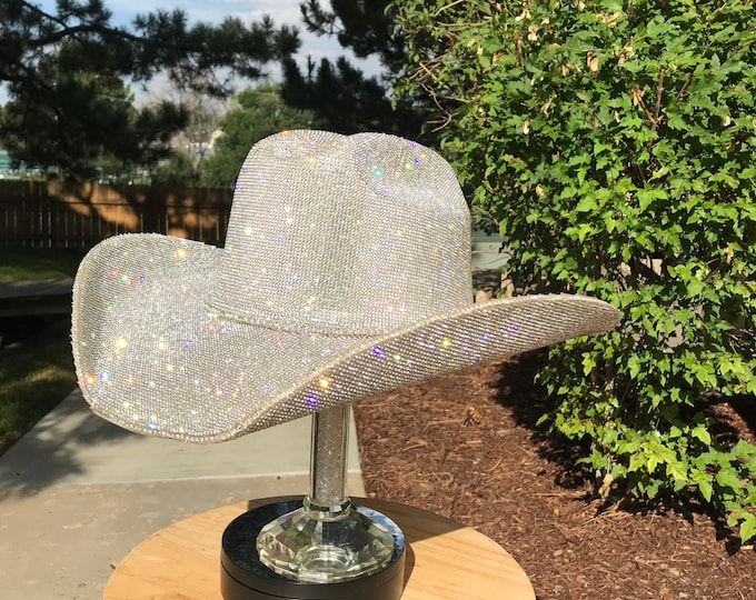 Fully Covered Rhinestone Cowgirl Hat. Western Wedding. Country - Etsy