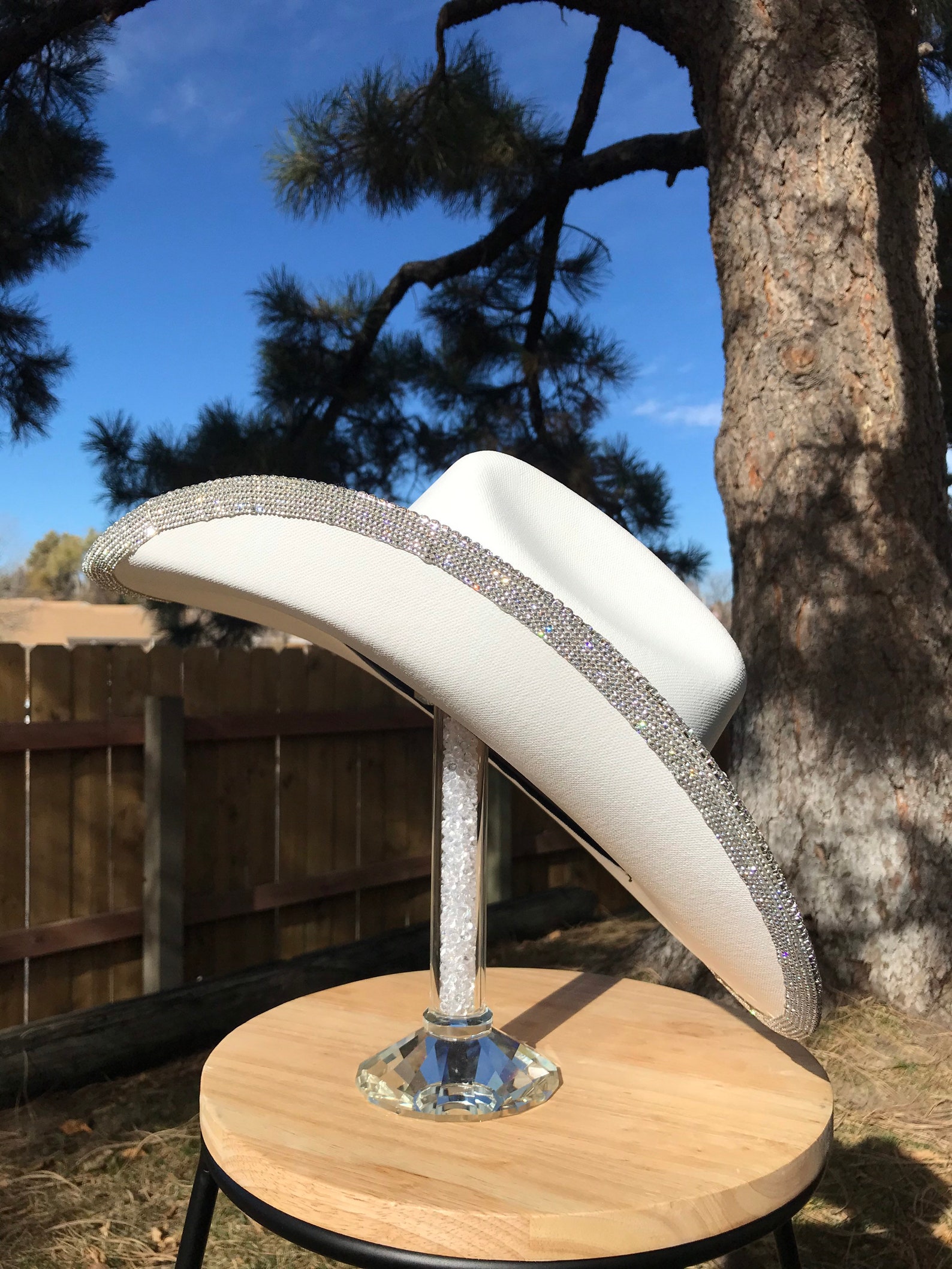 Rimmed Rhinestone Cowgirl Hat. Western Wedding. Country - Etsy