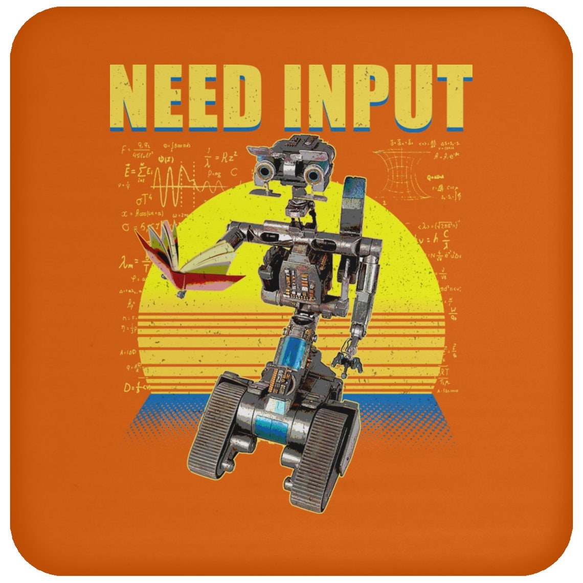 Johnny 5 Short Circuit Need Input Coaster | Etsy