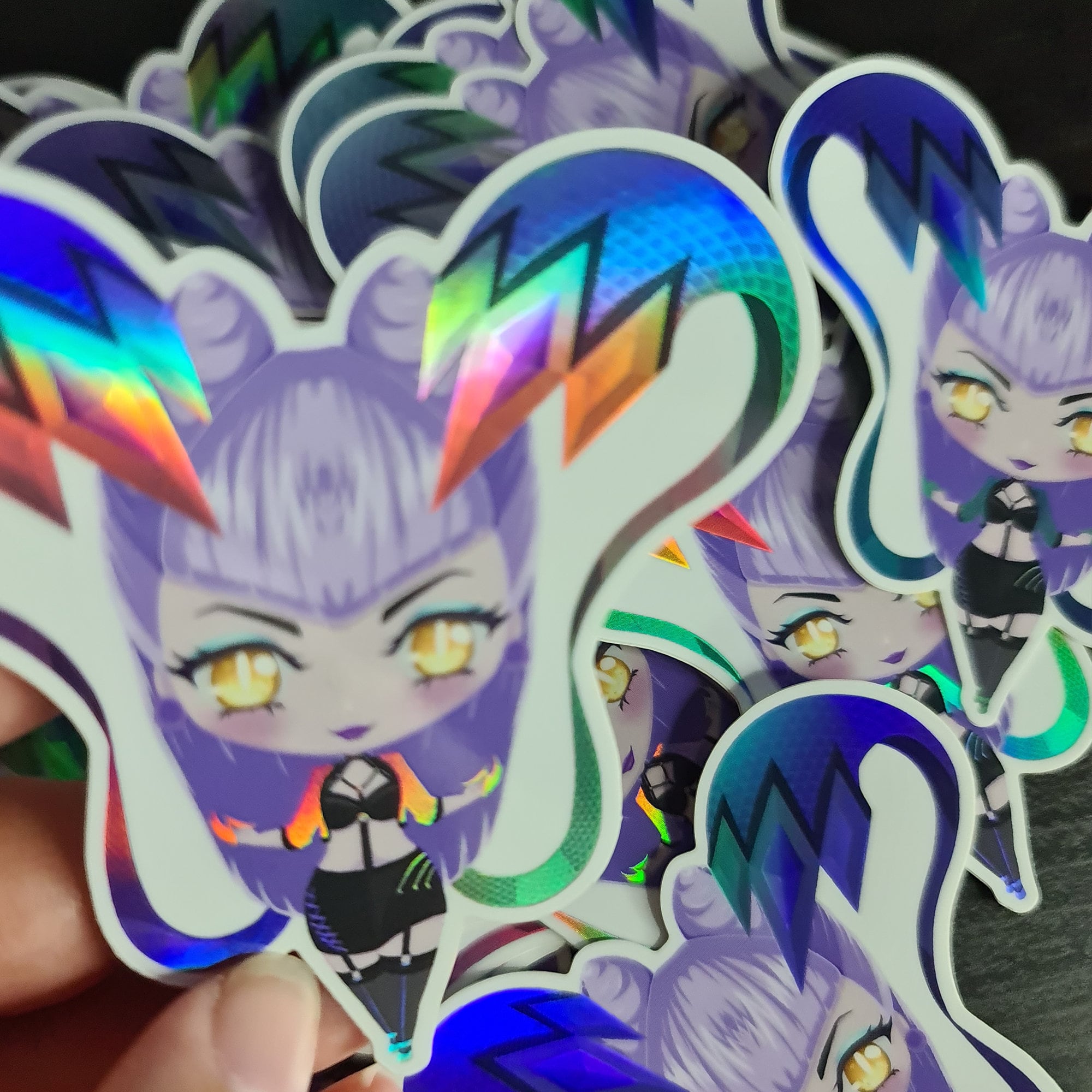Chibi Evelynn KDA Fanart Sticker - Etsy