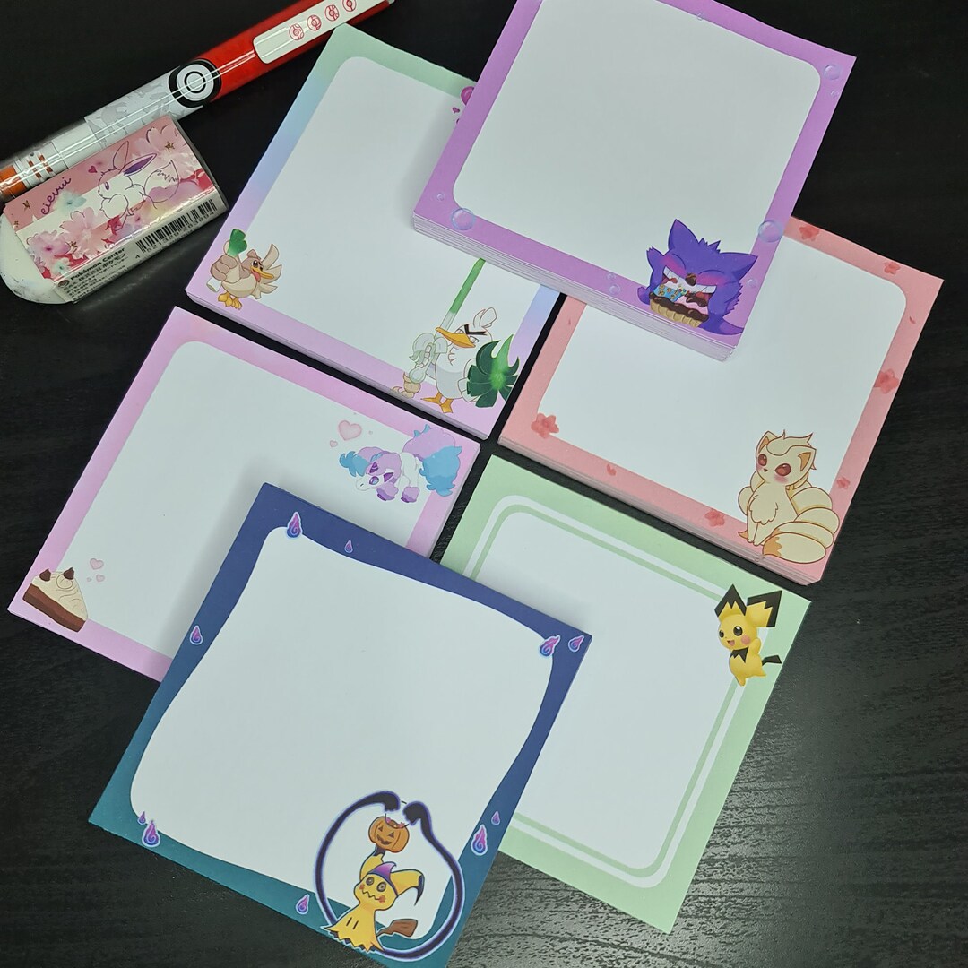 Pokemon Notepad ~ Fanart ~ Mimikyu, Pichu, Ninetails, Farfetch, Gengar ...